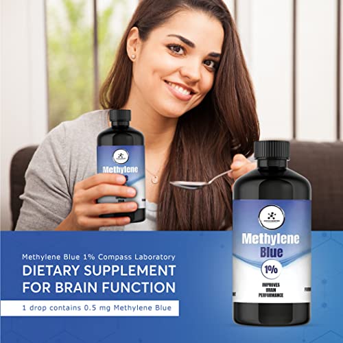 Methylene Blue 1% | USP Grade | Large Refill Bottle | 1 drop contains ...